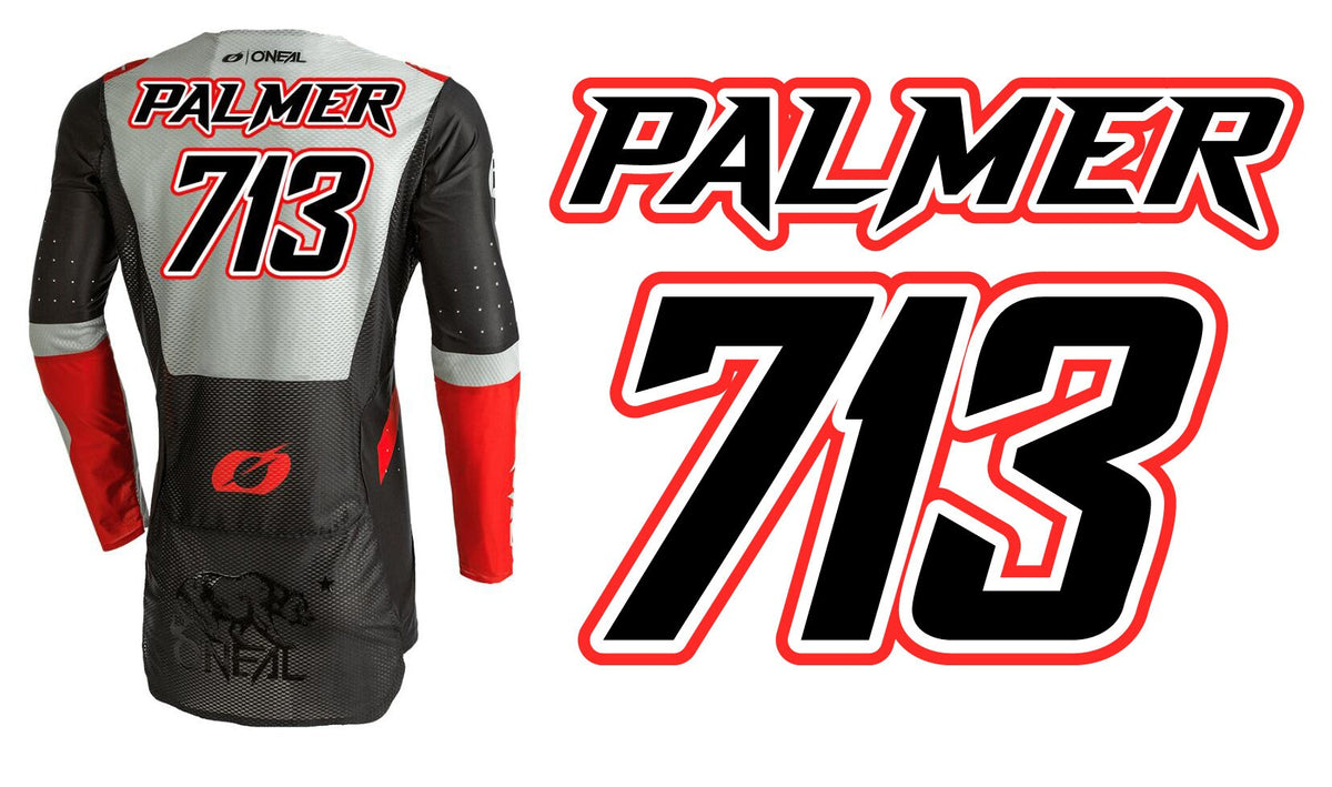Personalized Rider ID Jersey Name and Number Iron-On Prints ...